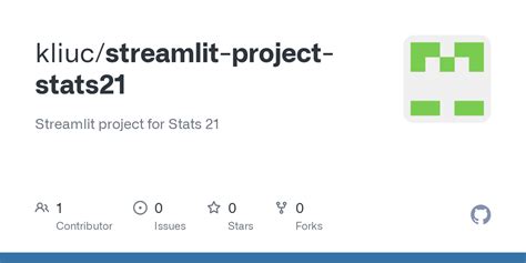 GitHub Kliuc Streamlit Project Stats21 Streamlit Project For Stats 21