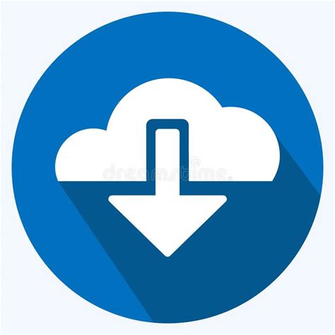 Icon Downloads Suitable For Mobile Apps Symbol Long Shadow Style Simple Design Editable