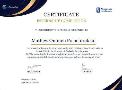 Androiddevelopment Internship Learningjourney Mathew Ommen