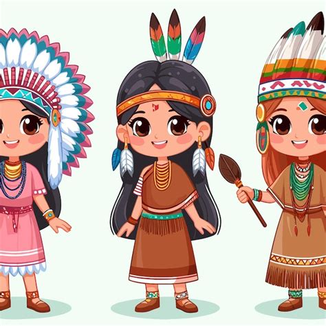 Tres Chicas Indias Llevan Ropa Tradicional Y Sonríen Vector Premium