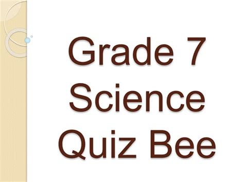 Grade 5 Science Quiz Bee Pptx