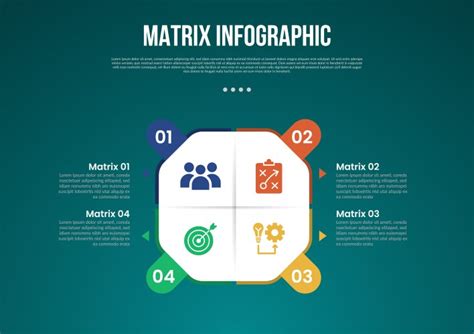 Matrix Structure Dimensions Template Infographic Vector Image