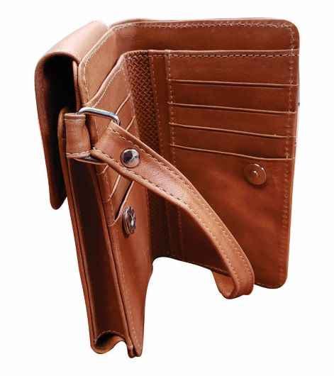 098 Cell Phone Wallet Laura GENUINE LEATHER