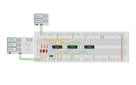 Circuit Design Mod6 Counter Using T Ff With Asyncronous Clock Tinkercad
