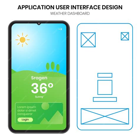 Premium Vector Design User Interfaces And Wireframes For Weather