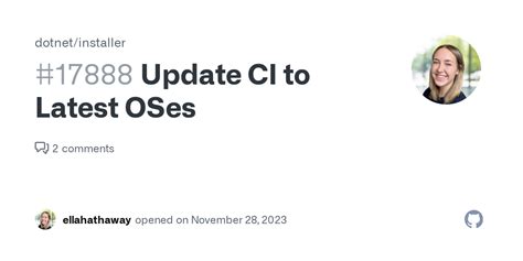 Update Ci To Latest Oses · Issue 17888 · Dotnetinstaller · Github