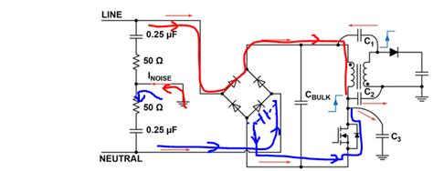 Power Supply Why Is The Common Mode Current Said To Be Equal In