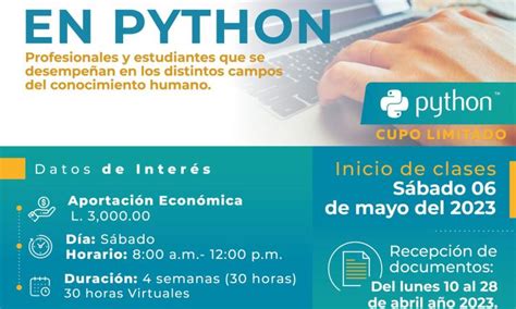 INSCRÍBETE YA Curso MACHINE LEARNING EN PYTHON en Modalidad Virtual de la Maestría en