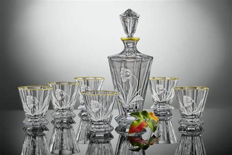 Luxury Crystal Glassware Glasses Bottles Bowls Vases Gold