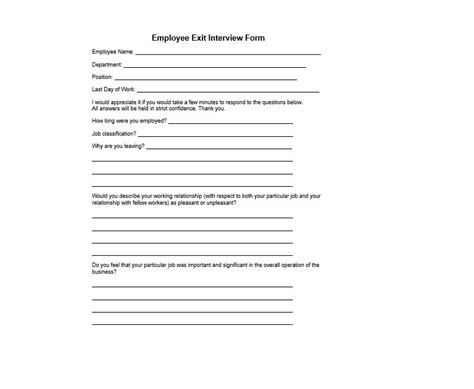 Employee Termination Exit Interview Form At Patrick Ruppert Blog
