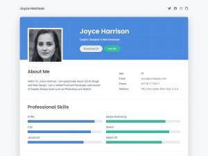 30 Professional HTML CSS Resume Templates For Free Download And Premium Super Dev Resources