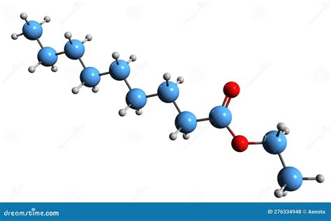 3d Image Of Ethyl Nonanoate Skeletal Formula 276334948