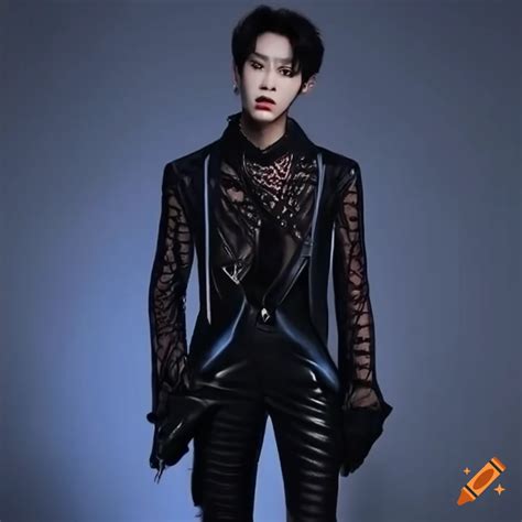 Impressive Kpop Inspired Male Outfit With Dark Colors On Craiyon