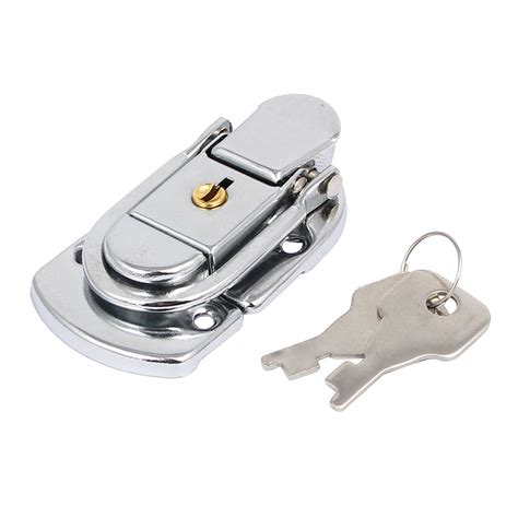 Suitcase Briefcase Wooden Case Alloy Toggle Latch Hasp Lock 64mm Long W 2 Keys