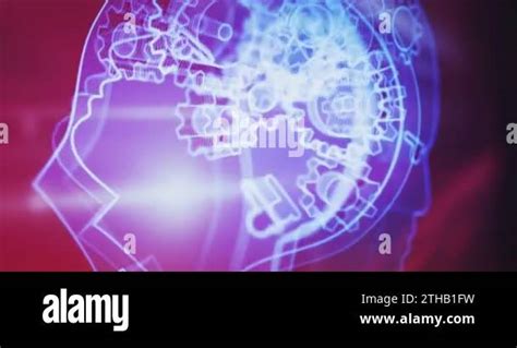 Artificial Intelligence Technology Ai And Deep Learning Symbol Rotating On Lights Loopable