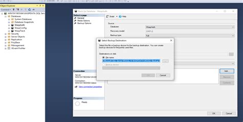 Cloud On Premise How To Backup And Restore The Database Knowledgebase Cloud Wasp Helpdesk