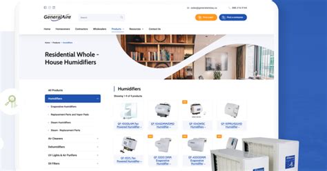 Website Design For General Aire Convergine Corp