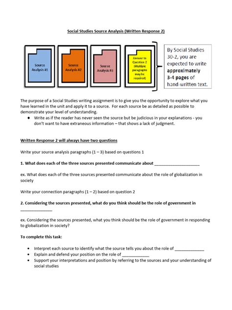 Source Analysis Guide Pdf Globalization Free Trade