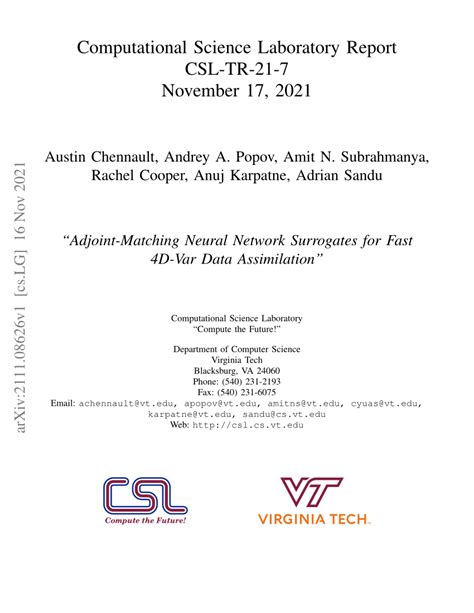 pdf adjoint matching neural network surrogates for fast 4d var data