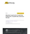 PDF Machine Learning For Credit Risk Prediction A Systematic Literature Review