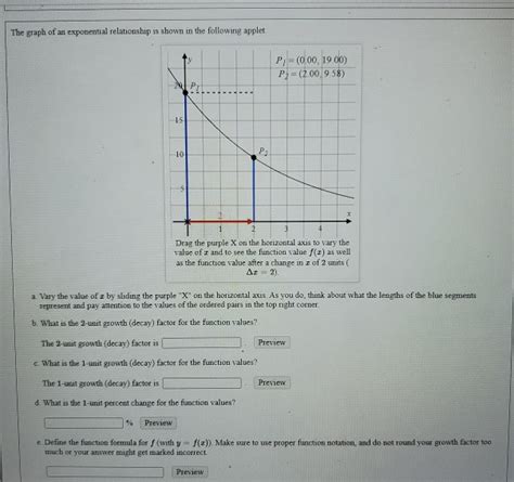 Solved The Graph Of An Exponential Relationship Is Shown In Chegg Com