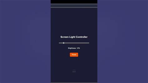 Screen Light Controller Create In Html Css And Js Programming Asmrvideo Program Coding Youtube