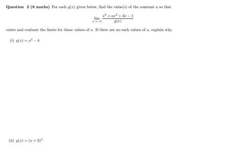 Solved Question Marks For Each G X Given Below Find Chegg
