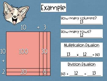 Digital Google Slides Array Division And Multiplication Models E