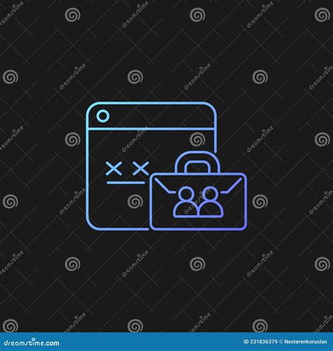Corporate Password Gradient Vector Icon For Dark Theme Stock Vector Illustration Of Manager