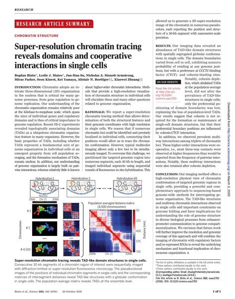 Pdf Chromatin Structure Super Resolution Chromatin Tracing