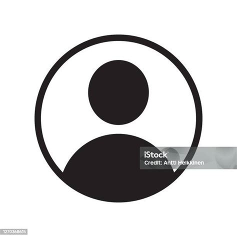Vektor Ikon Profil Pengguna Simbol Potret Avatar Logo Tanda Orang
