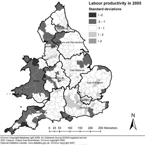 Standard Deviation Map Of Variation In Labour Productivity Download