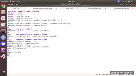 Reading Servlet Parameters Program Youtube