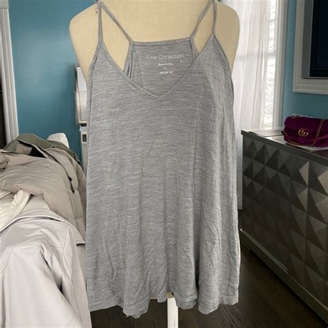 Tops 10 Silk Grey Tank Top Poshmark