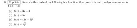 solved 8 20 points state whether each of the following is a