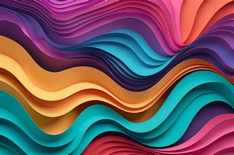 premium ai image multi layers color texture 3d papercut layers in