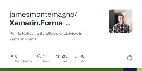 GitHub Jamesmontemagno Xamarin Forms PullToRefreshLayout Pull To Refresh A ScrollView Or