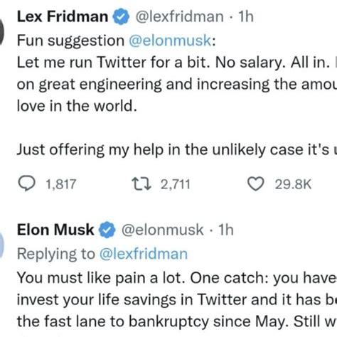 Lex Wants To Run Twitter R Destiny