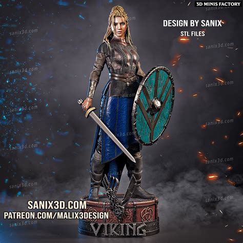 Lagertha Viking 18ème De Malix3design Pop Culture Figurines