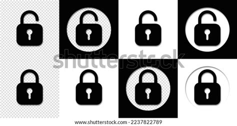 Set Lock Icons Lock Icon Safety Stock Vector Royalty Free Shutterstock