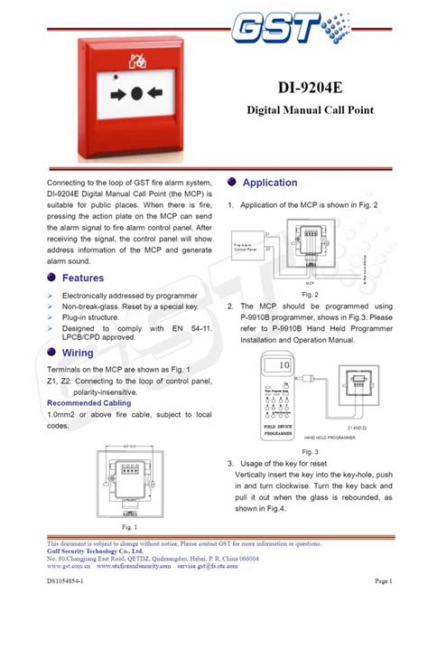 Gst I9204e Addressable Mcp At ₹ 1990piece Manual Call Point In