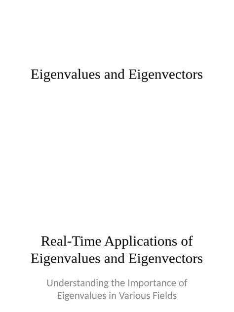 Eigenvalues And Eigenvectors Pdf Eigenvalues And Eigenvectors Principal Component Analysis