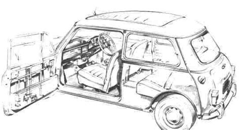 Classic Mini Cutaway Illustration