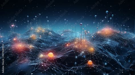 Immerse Yourself In The Realistic Illustration Of Magnified Ai Network Connections Resembling
