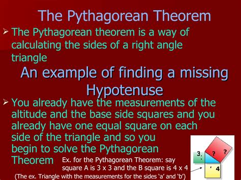 The Pythagorean Theorem Ppt