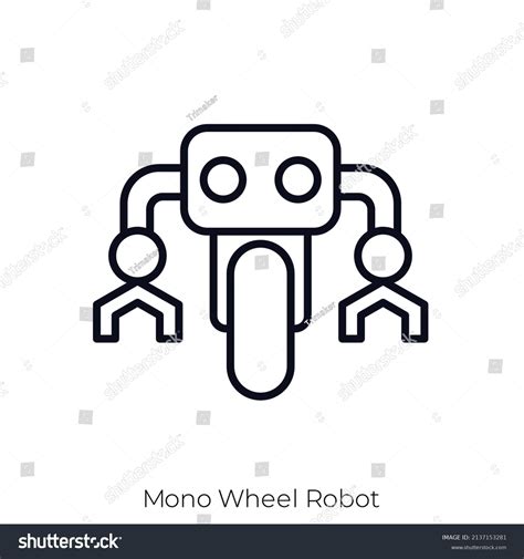 Mono Wheel Robot Icon Outline Style Stock Vector Royalty Free 2137153281 Shutterstock