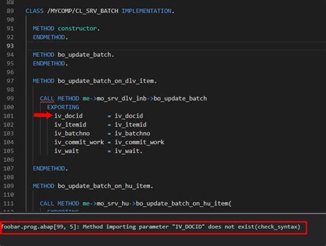 Syntax Issue Method Importing Parameter Iv Does Not Exist Checksyntax E · Issue
