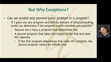 Cisc 160 Module 05 Part 04 Using Exceptions Responsibly Youtube