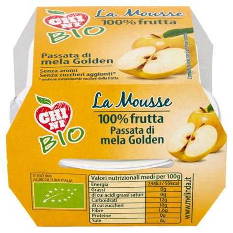 Chini Bio La Mousse 100 Frutta Passata Di Mela Golden 2 X 100 G Carrefour