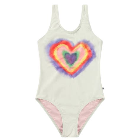 Molo Girls Rainbow Heart Nika One Piece Lilswimmas
